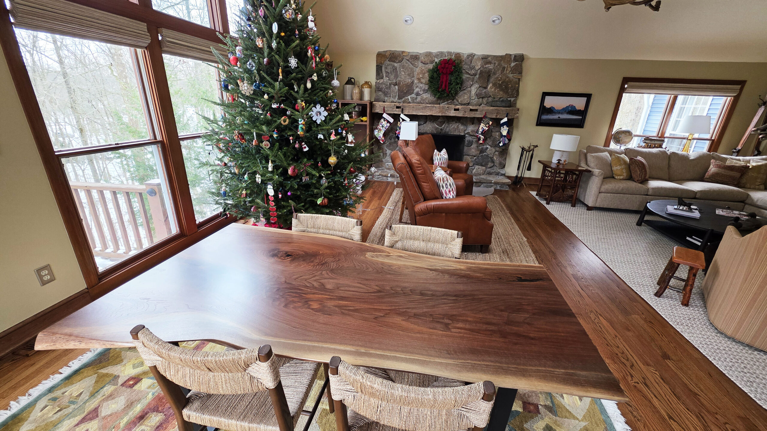 Live Edge Walnut Dining Room Table - Chagrin Valley Custom Furniture